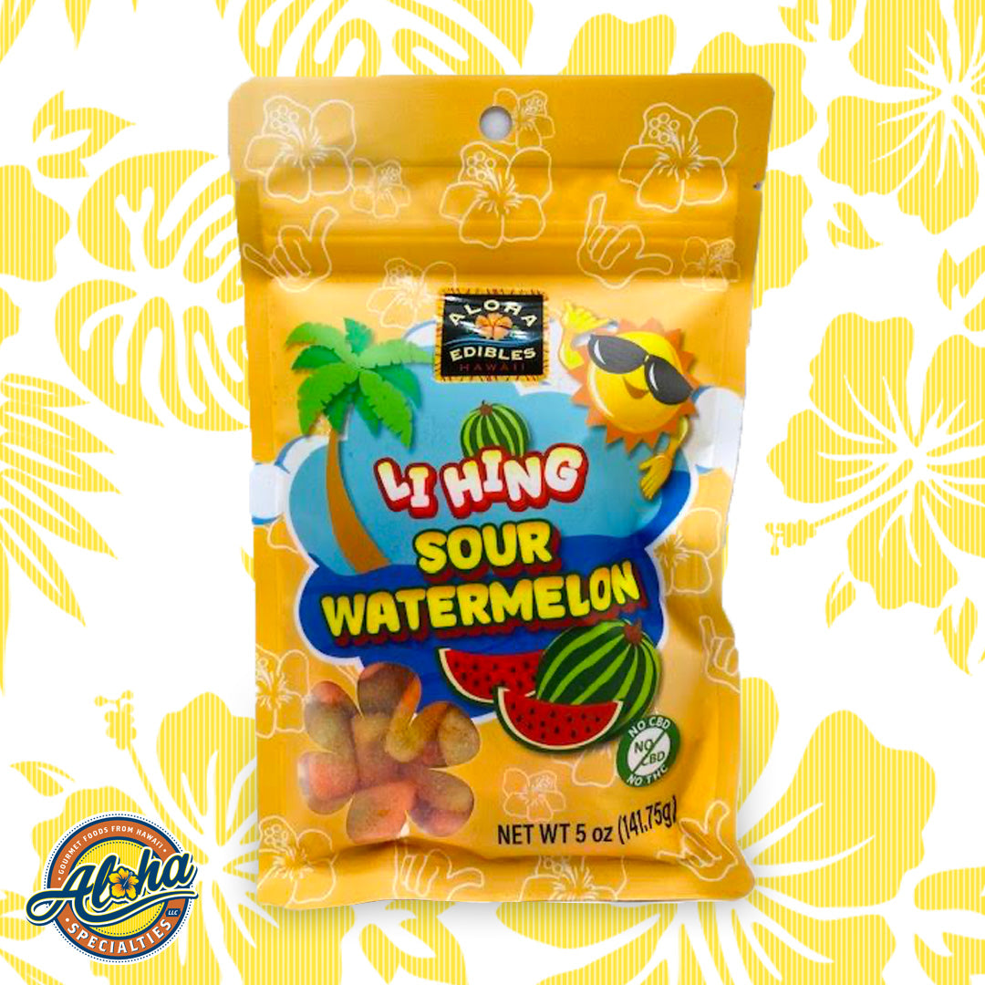 Aloha Edibles Li Hing Sour Watermelon Candy | Hawaiian Candy – Aloha Specialties