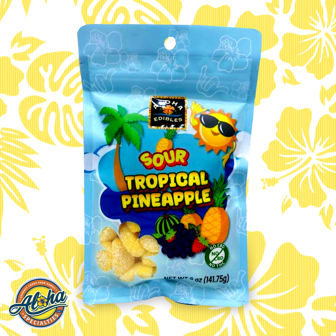 Aloha Edibles Sour Tropical Pineapple Candy | Hawaiian Candy – Aloha ...