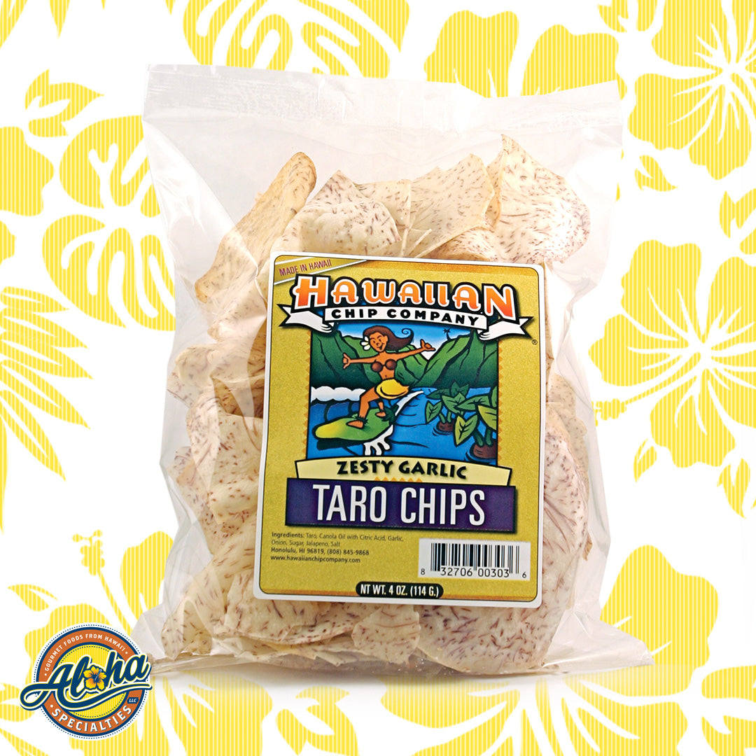 Hawaiian Chip Company Zesty Garlic Flavor Taro Chips – Aloha Specialties
