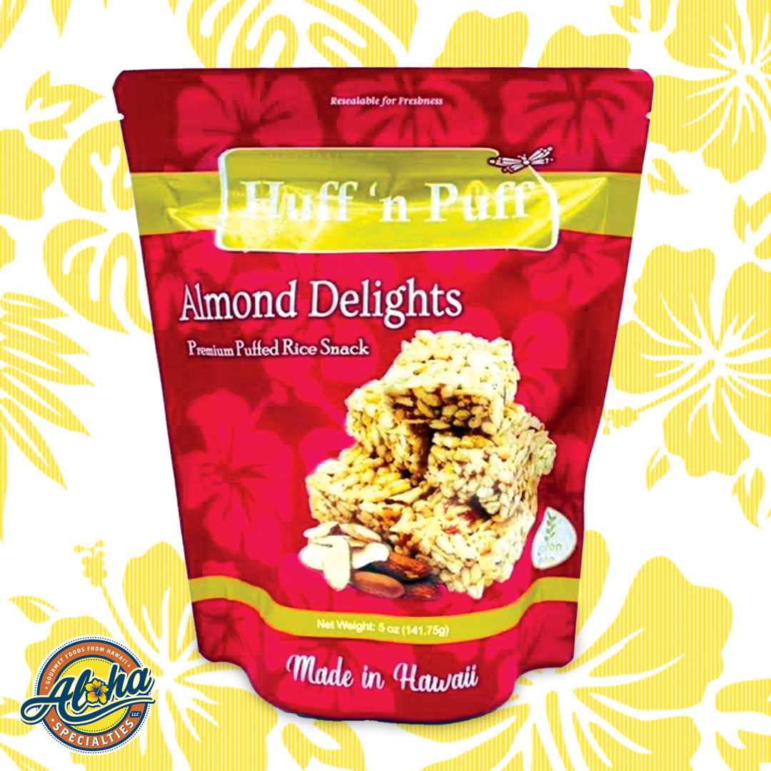 Huff n Puff Almond Delights Okoshi - Japanese Puffed Rice Snack – Aloha ...