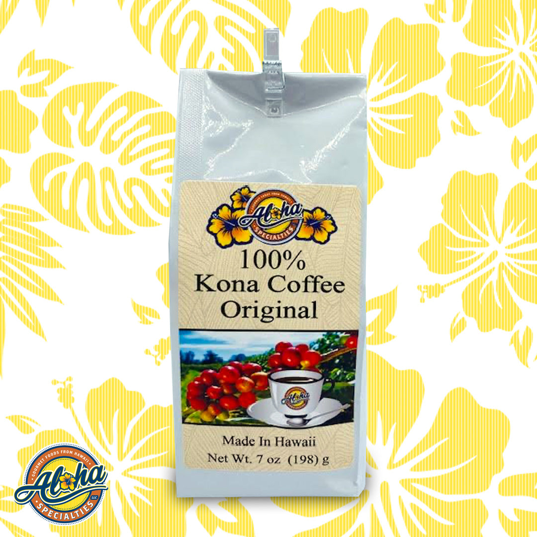 100% Kona Coffee Original Flavor Medium Roast 7oz. Bag | Aloha Specialties